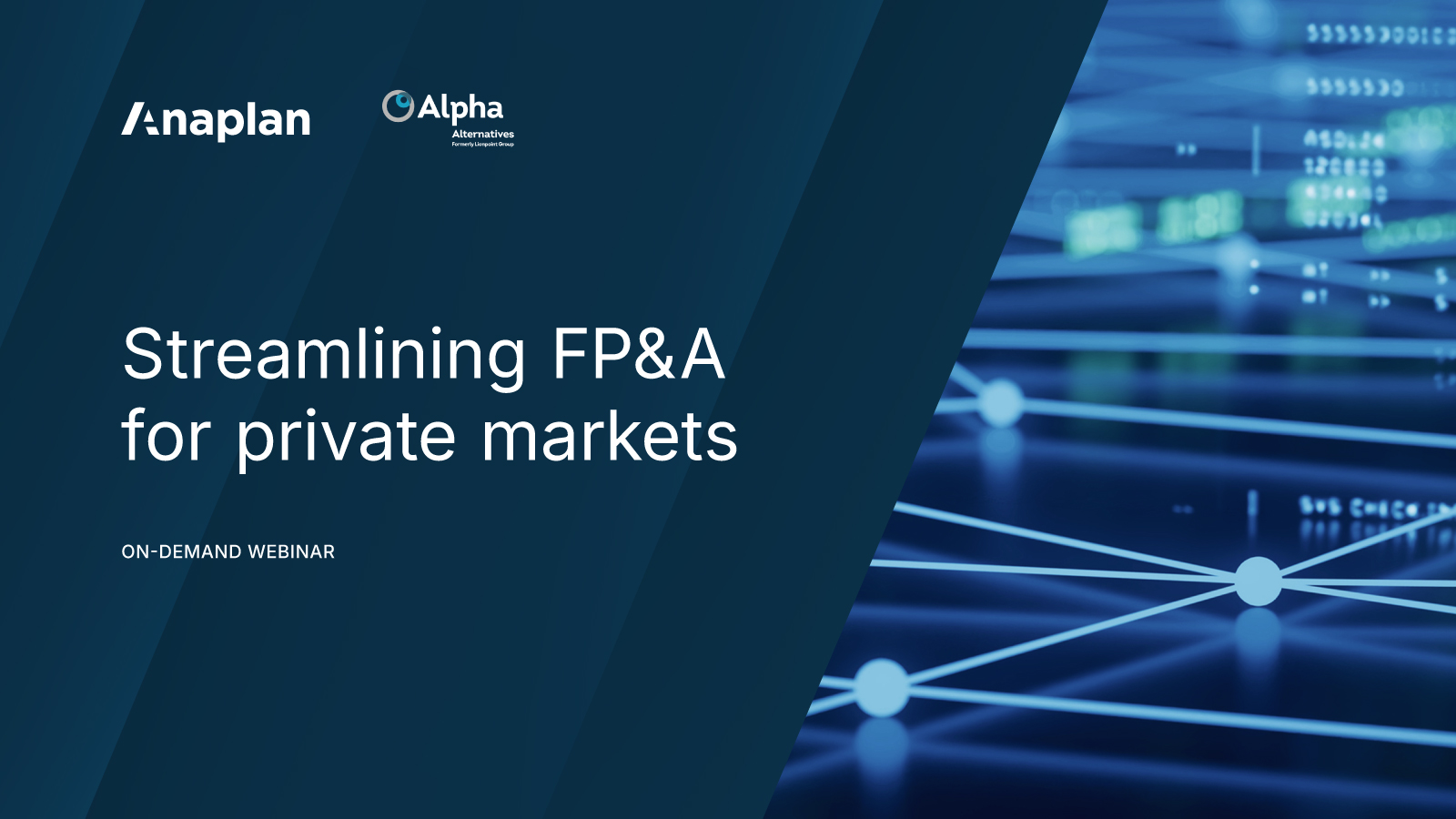 Streamlining FP&A for Private Markets | Anaplan On-demand Webinar