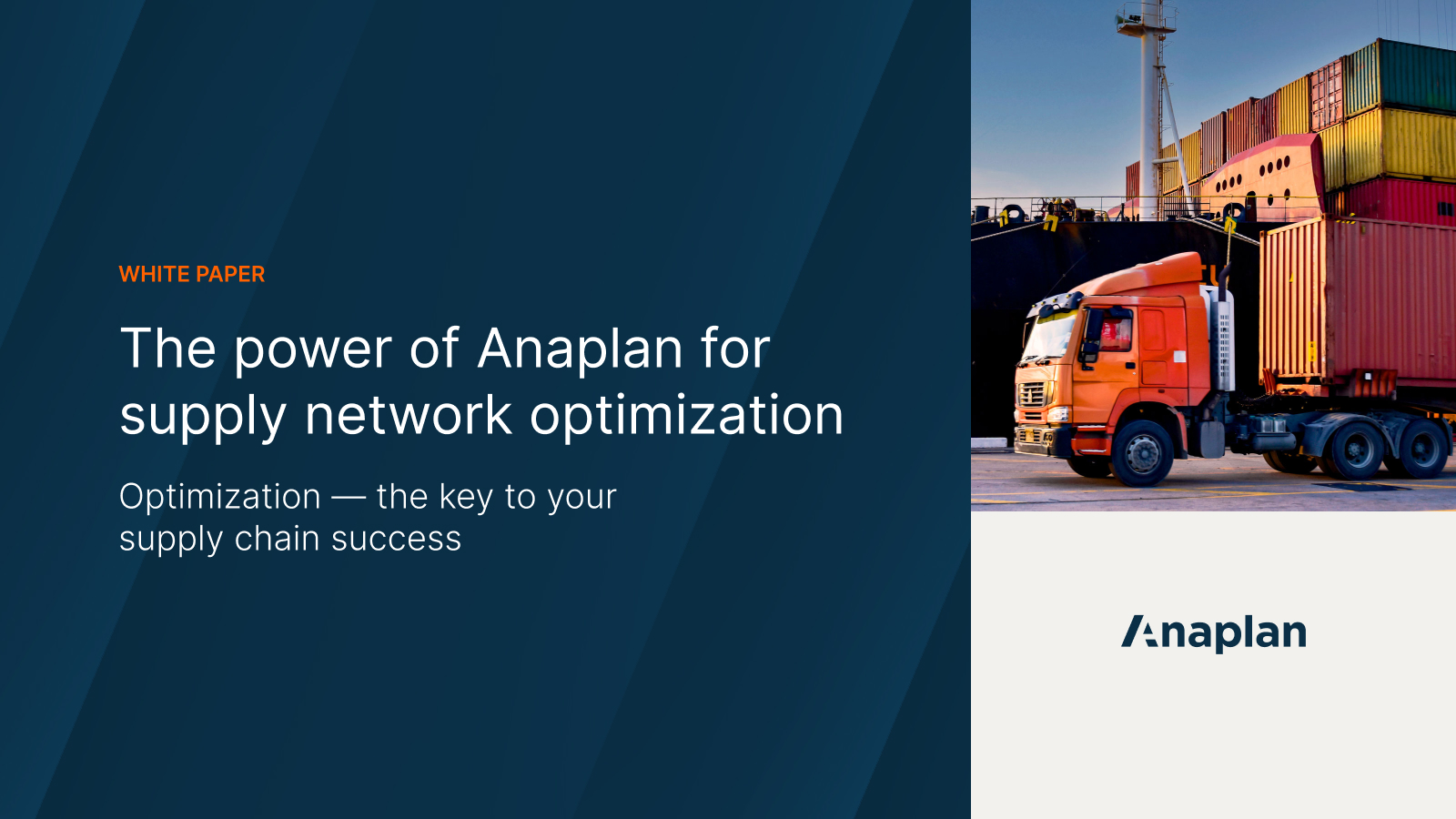 Anaplan for supply network optimization | Resources | Anaplan