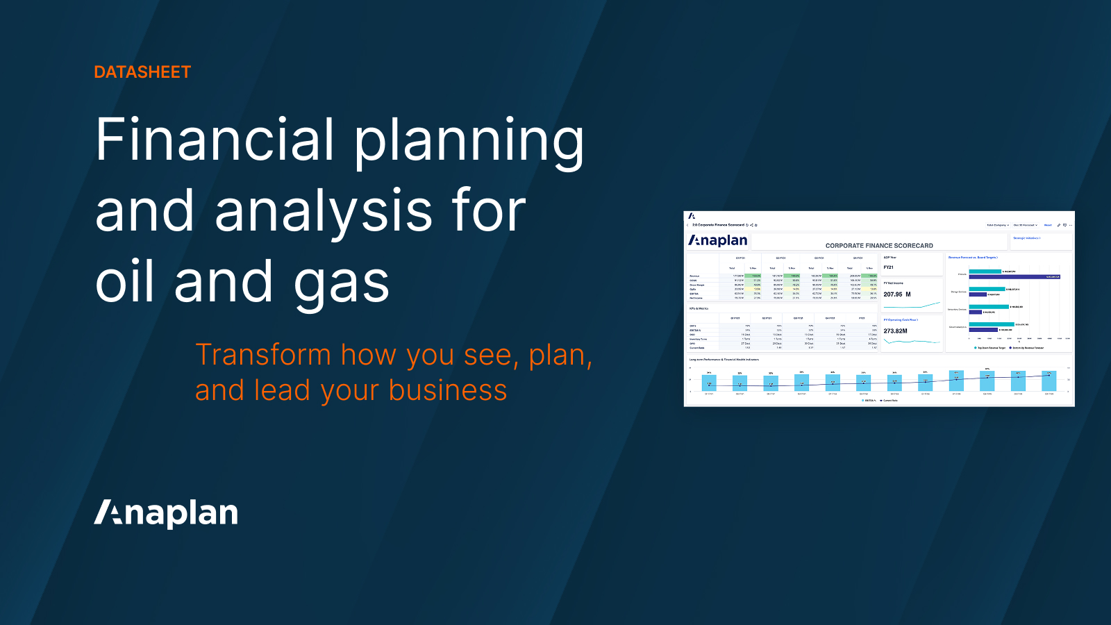 Financial Planning and Analysis for Oil and Gas | Anaplan Datasheet