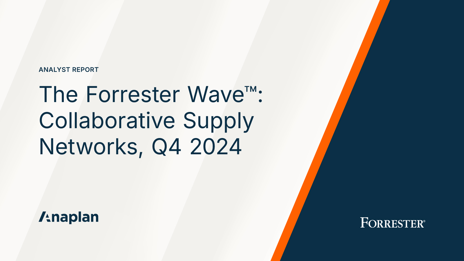 The Forrester Wave™: Collaborative Supply Networks, Q4 2024 | Anaplan