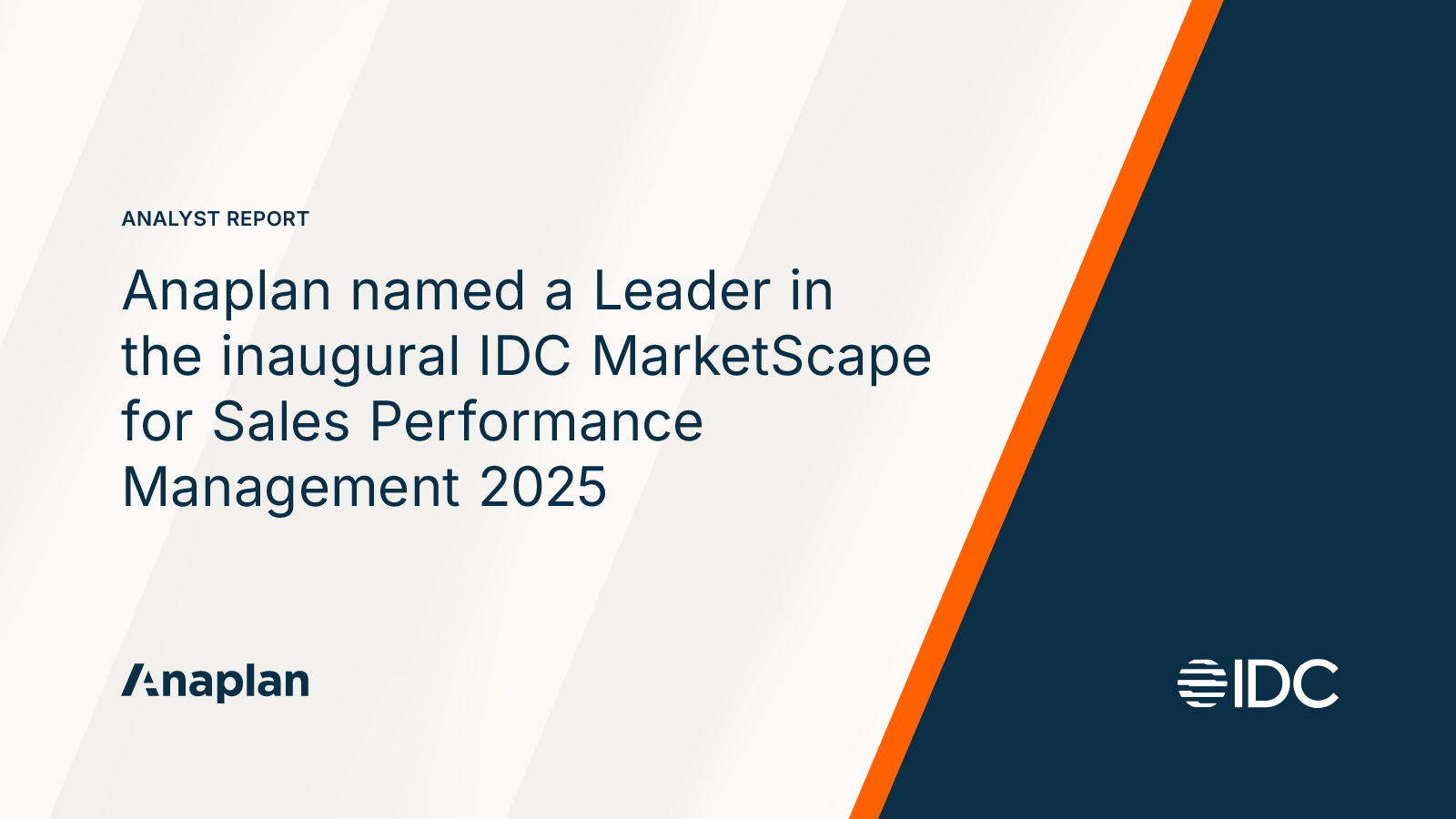 IDC MarketScape for Sales Performance Management 2025 | Anaplan