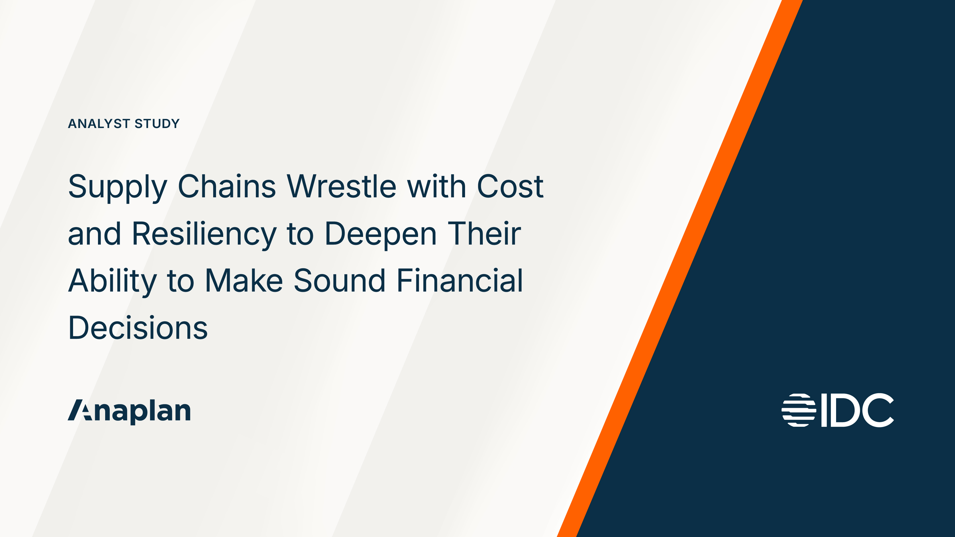 IDC Supply Chain Study | Anaplan