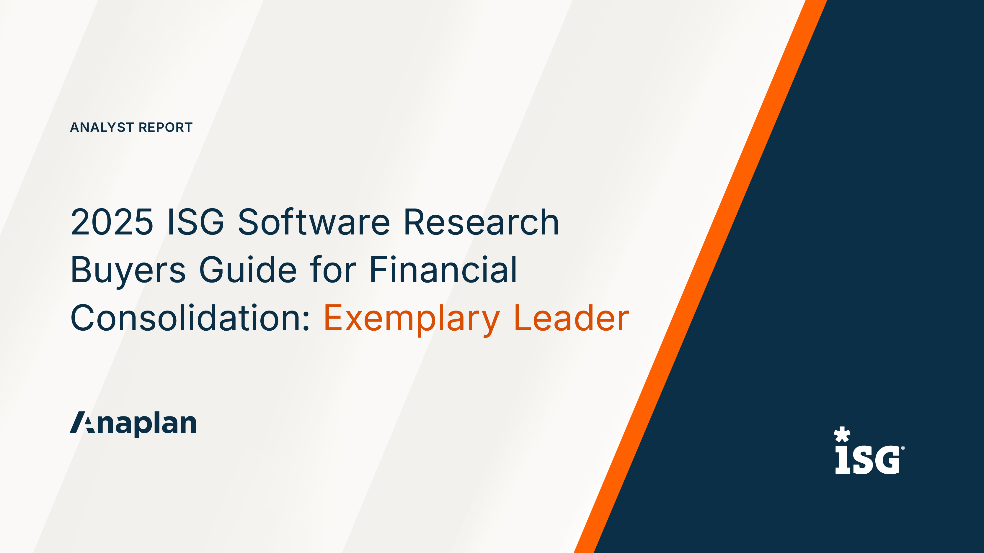 Anaplan Named “Exemplary Leader” in 2025 ISG Software Research Buyers ...