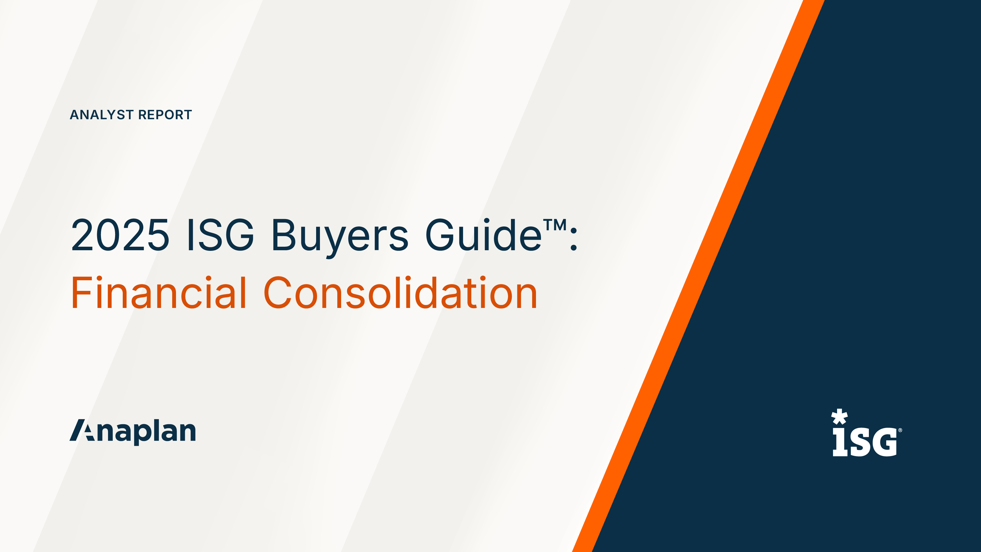 2025 ISG Buyers Guide™: Financial Consolidation | Anaplan Analyst Report