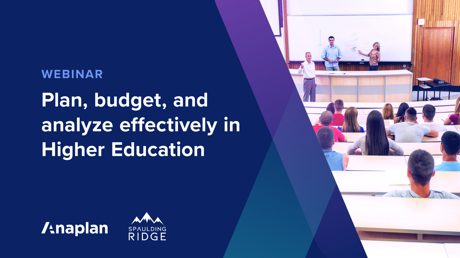 Plan, Budget, and Analyze Effectively in Higher Education | Anaplan On-demand Webinar