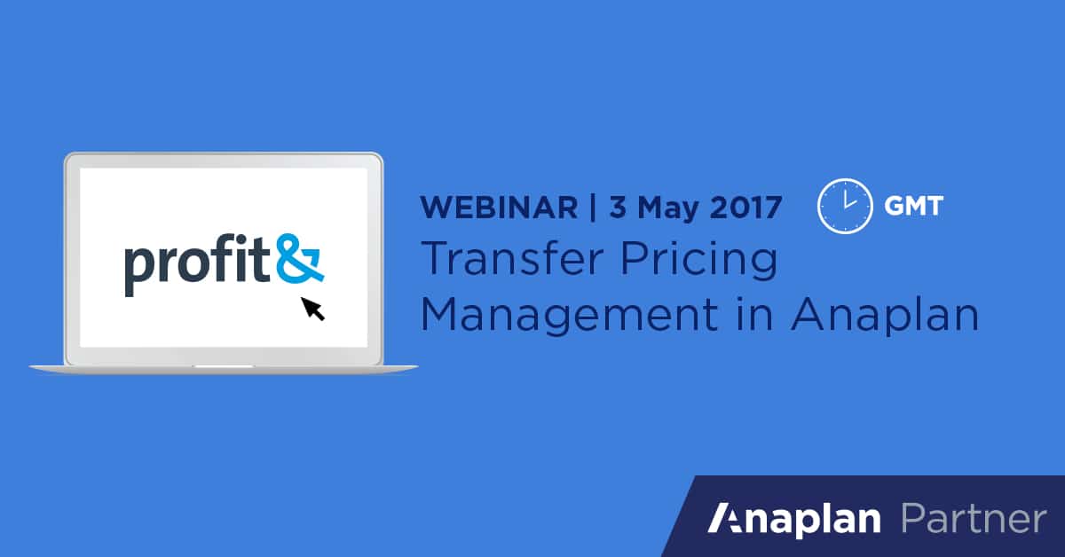Transfer pricing management in Anaplan | Resources | Anaplan