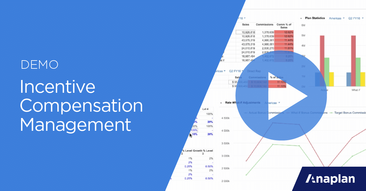 Incentive Compensation Management Demo | Resources | Anaplan Incentive Compensation Management Demo | Resources | Anaplan